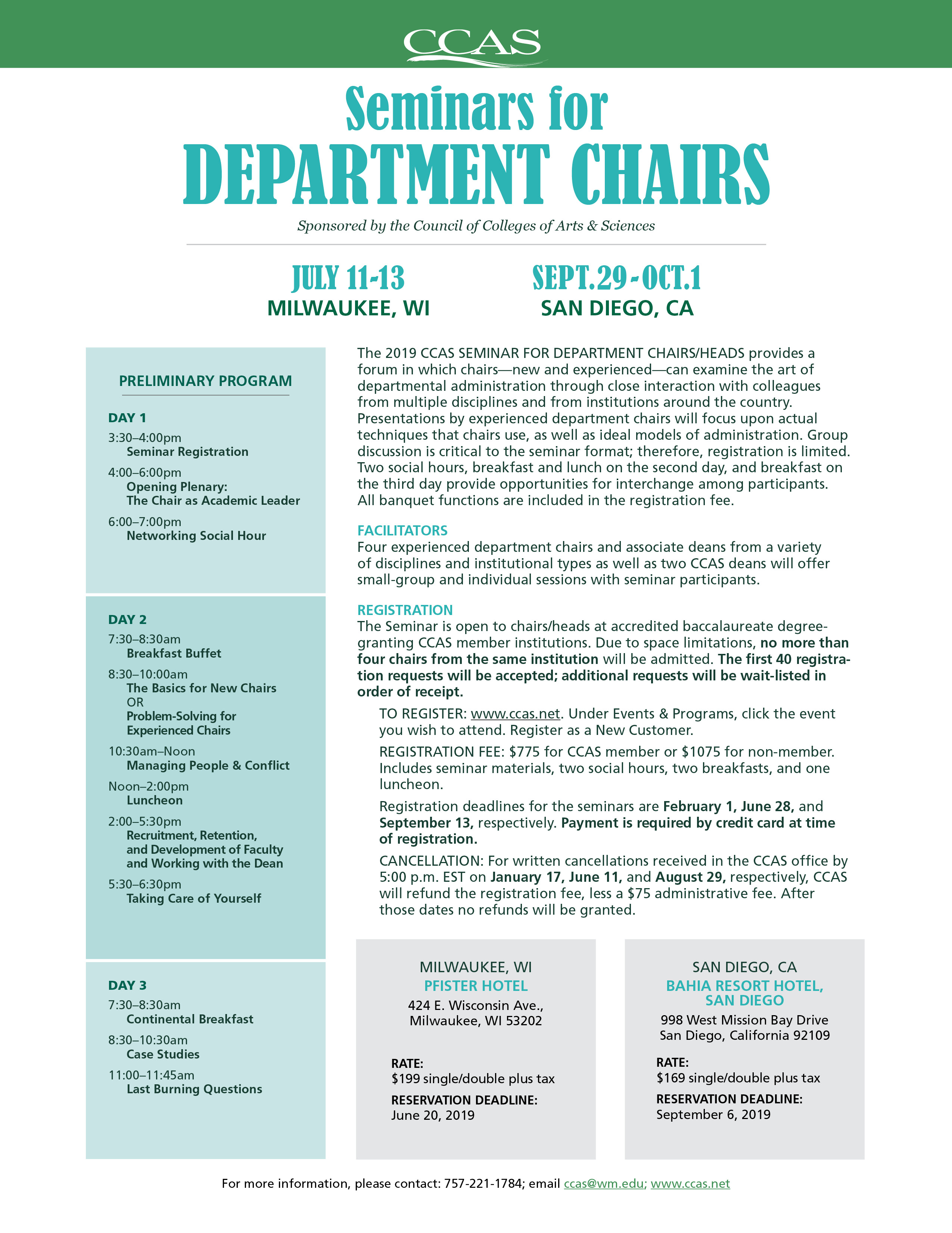 2019 Seminars for Department Chairs>INFO - Council of Colleges of Arts ...